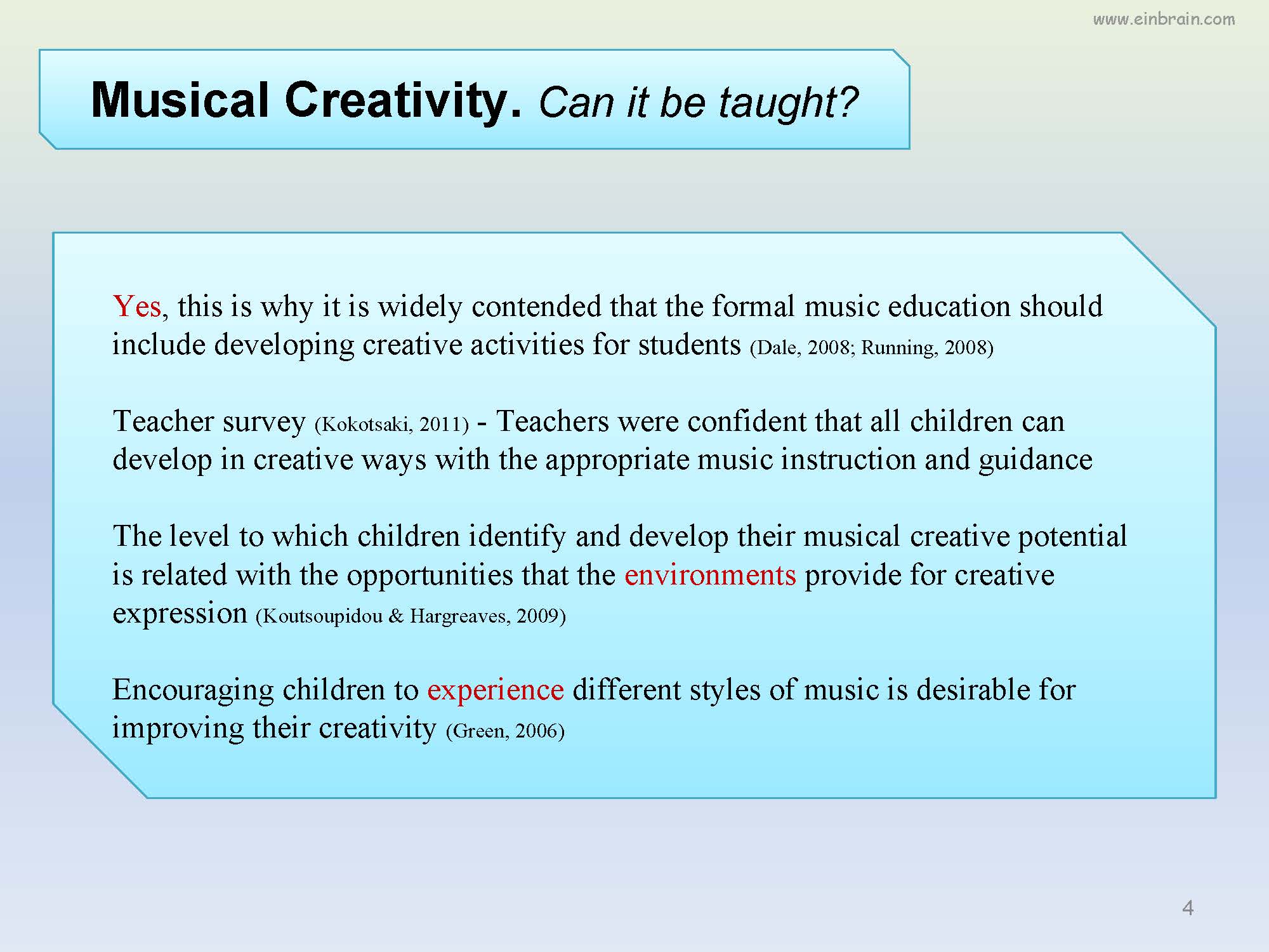 Collaborative Music Classroom with Mobile Apps – Einbrain